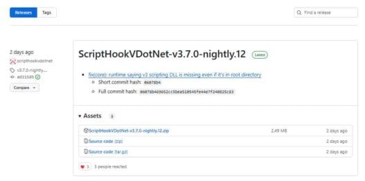 Community Script Hook V .NET Nightly (ScriptHookVNet)